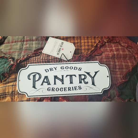 Red Shed | Kitchen | Vintage Style White Pantry Sign | Poshmark